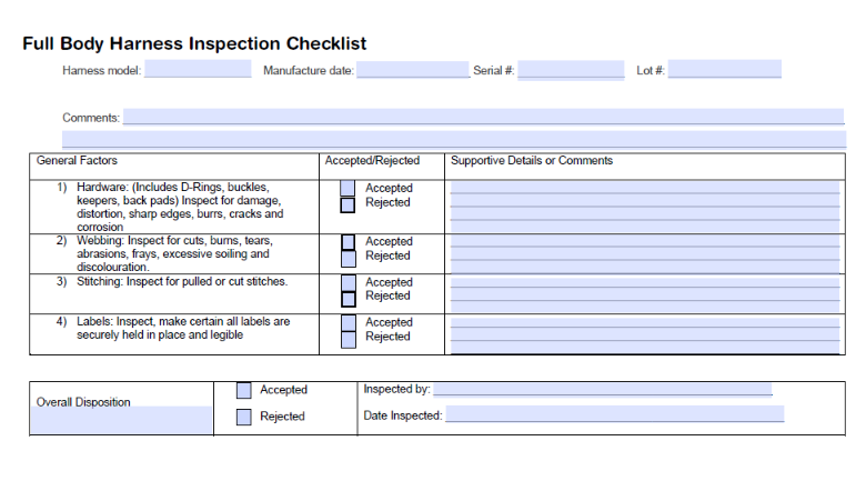 Downloadable Inspection Form | Fall Protection | Safety Doc Shop – The ...