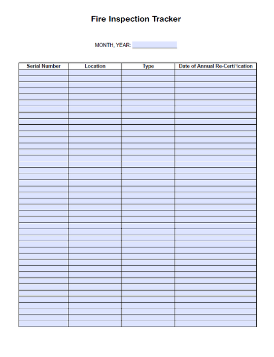 Safety Doc Download | Fire Extinguisher Tracker Log – The Safety Doc Shop