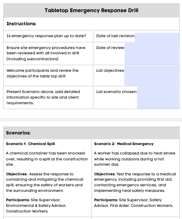 Safety Doc Download | Emergency Response Plan (ERP) Drill – The Safety ...