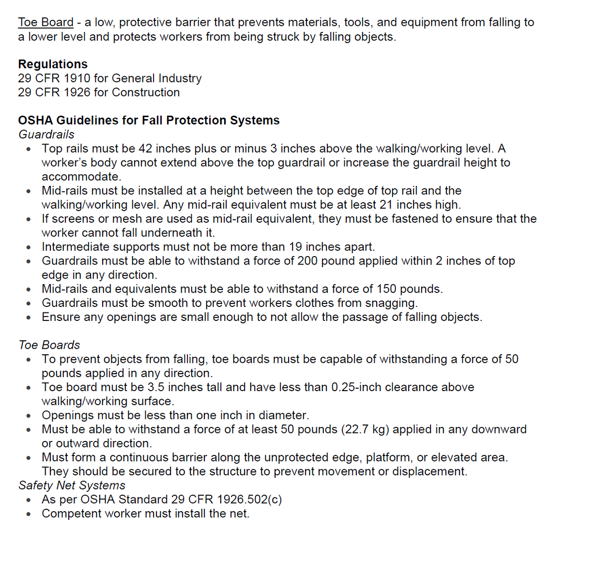 Policy - Fall Protection Policy & Procedure - American OHSA – The ...