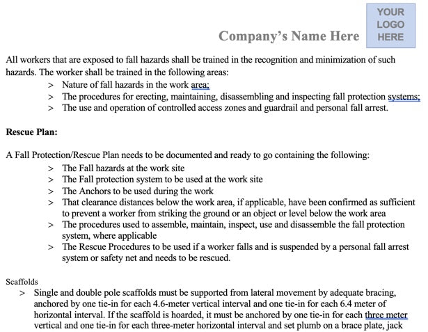 Safety Doc | Fall Protection | Code of Practice – The Safety Doc Shop