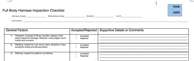 Downloadable Inspection Form | Fall Protection | Safety Doc Shop – The ...